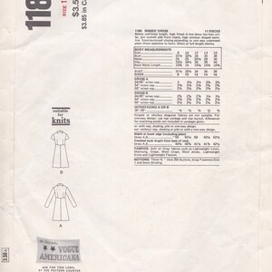 Vogue 1186 Vintage Designer Sewing Pattern by Teal Traina Dress Size 16 ...