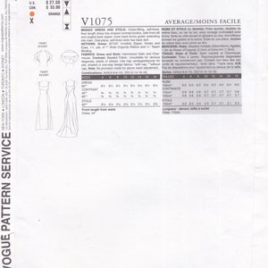 Vogue 1075 Designer Sewing Pattern by Chado Ralph Rucci Dress - Etsy