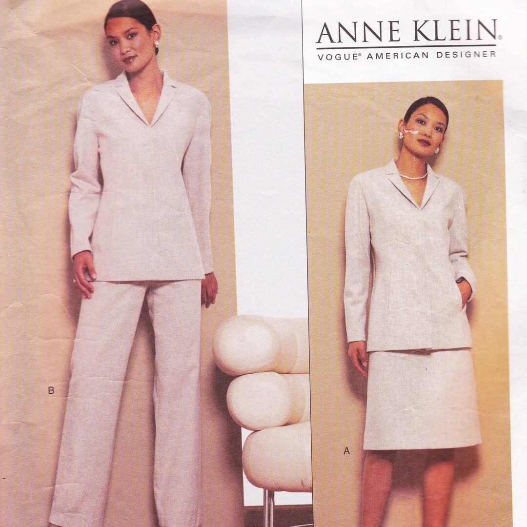 Vogue 2622 Vintage Designer Sewing Pattern by Anne Klein Skirt Jacket ...