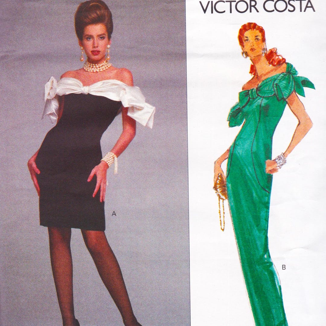 Vogue 2588 Vintage Designer Sewing Pattern by Victor Costa off Shoulder ...