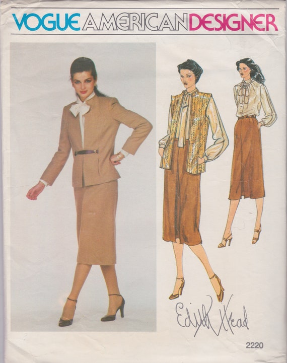 Vogue 2220 Sewing Pattern Misses Vintage 70s Jacket or Vest Skirt ...