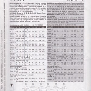 Vogue Easy Options 8147 Sewing Pattern Dress Sizes 12 14 16 Bust 34 36 ...