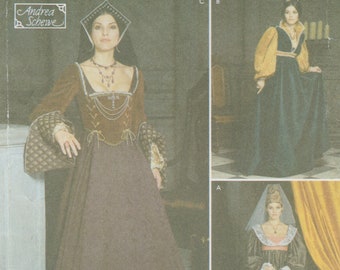 Medieval Renaissance Costume Pattern Sizes Small & Medium 6 8 - Etsy