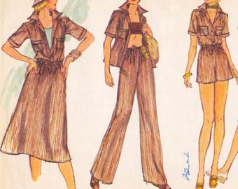 Very Easy Vogue 7591 Vintage Sewing Pattern Pants Trousers Shorts Sizes ...
