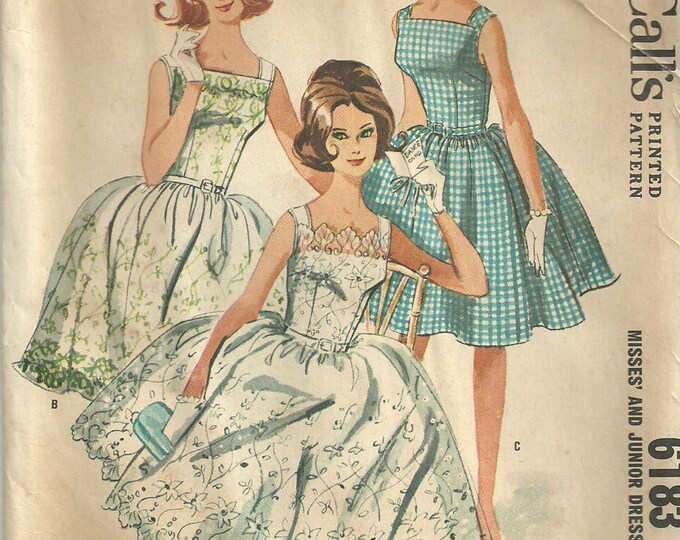 Vintage Sixties Sewing Pattern From Mccalls 6183 - Etsy