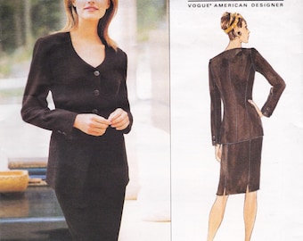 Vogue 2512 Vintage Designer Sewing Pattern by Donna Karan Jacket Blouse ...