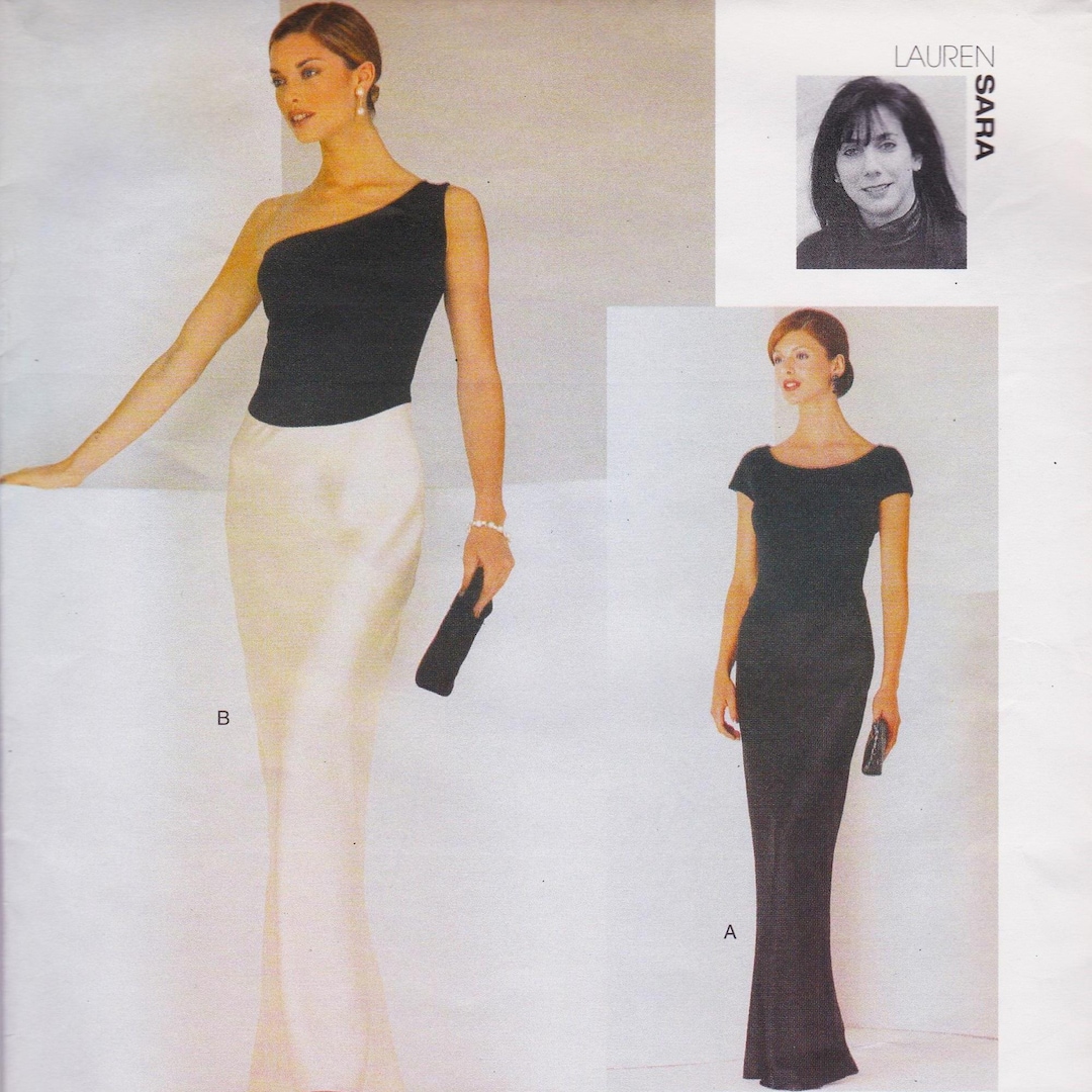 Vogue 2071 Vintage Lauren Sara Sewing Pattern Evening Gown Sizes 6 8 10 ...