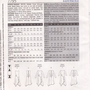 Vogue 7795 Vintage Sewing Pattern Dress Sizes 6 8 10 Unused - Etsy