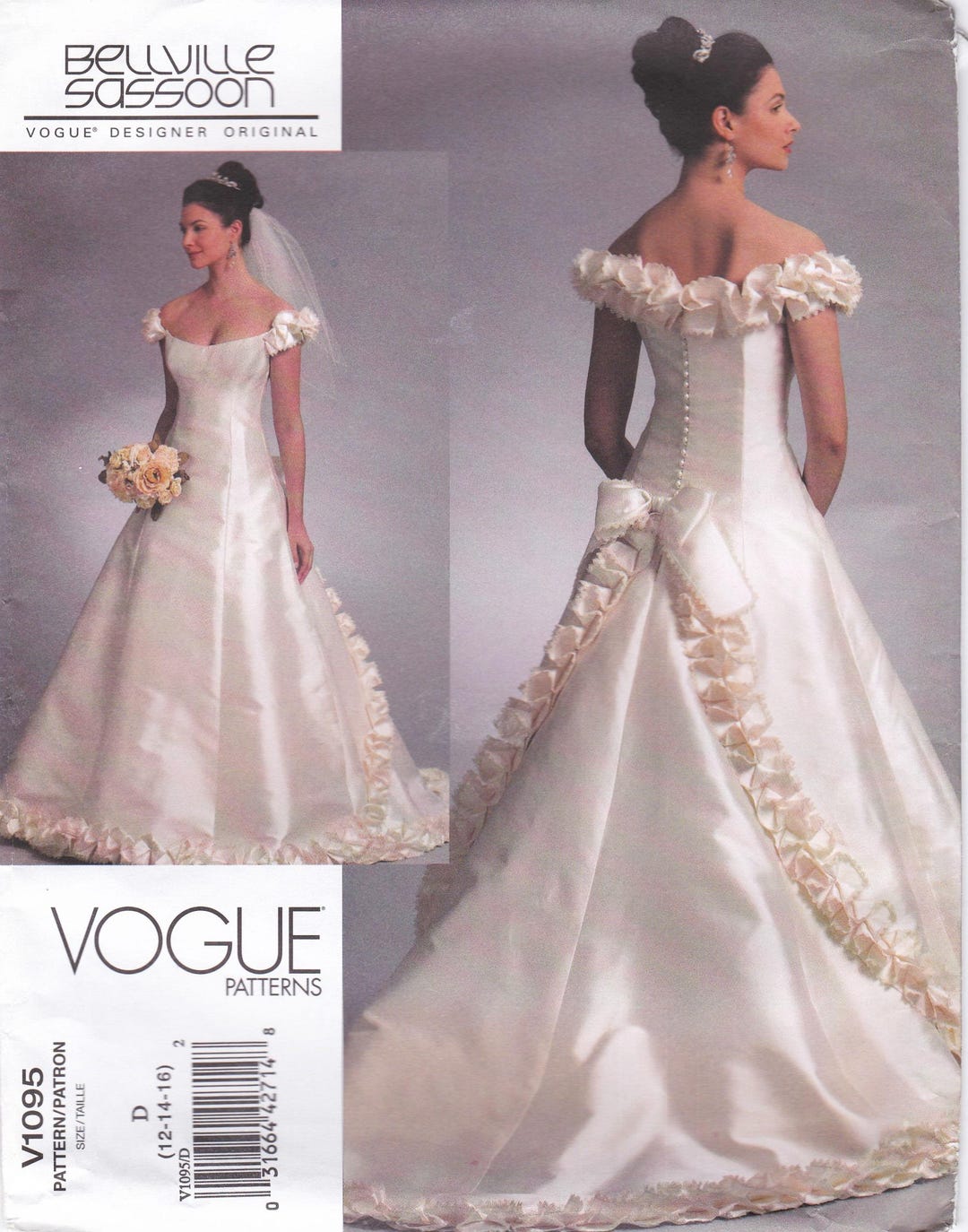 Vogue 1095 Designer Sewing Pattern by Bellville Sassoon Wedding Dress ...