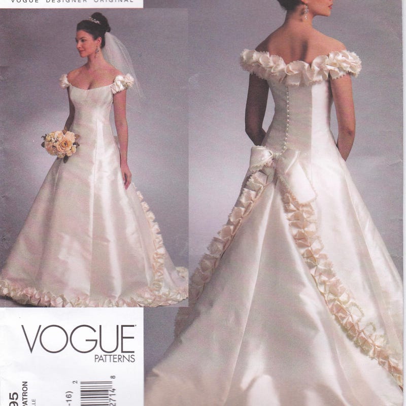 Designer Vogue Wedding Gown Pattern - Etsy
