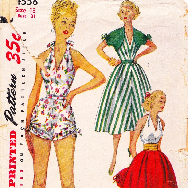 50s Playsuit Pattern - Etsy