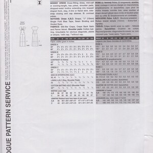 Vogue 2610 Reproduction Sewing Pattern 1940s Design Reissue Dress Gown ...