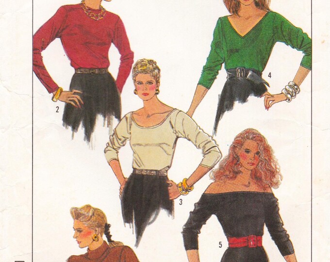Simplicity 8238 Vintage Sewing Pattern Shirt Blouse Top Sizes 8 10 12 ...