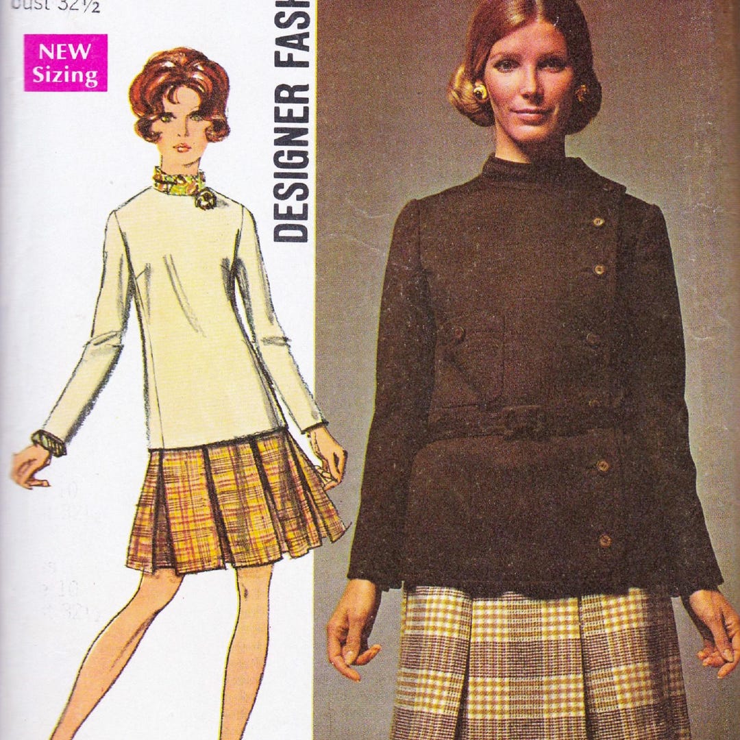 Simplicity 8336 Vintage Sewing Pattern Skirt Jacket Blouse Suit Size 10 ...