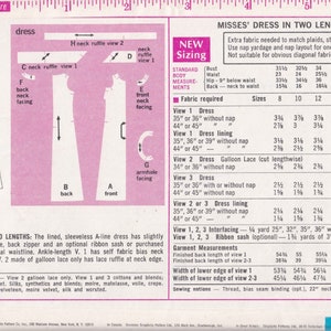 Simplicity 7955 Vintage 1960s Sewing Pattern Dress Size 16 Bust 38 ...