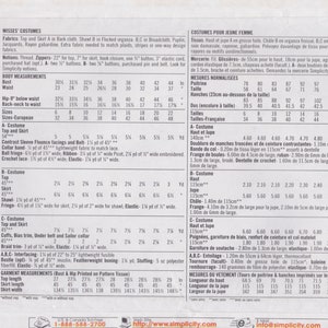 Simplicity 8375 Vintage Sewing Pattern 1890s Era Costume Sizes 18 20 22 ...