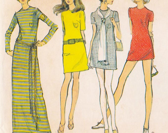 Vogue 8195 / Vintage Sewing Pattern / Dress / Size 10 / Unused - Etsy