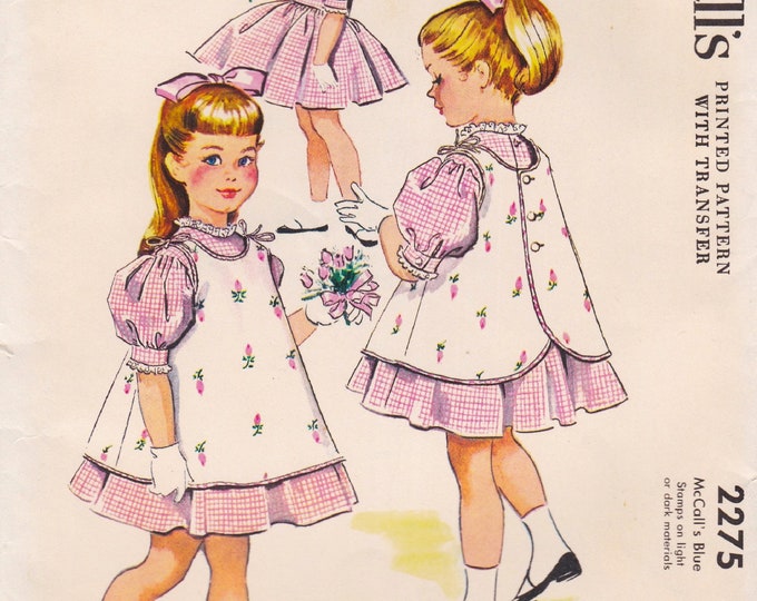 Mccalls 2275 Vintage 1950s Sewing Pattern for Children Childs Dress ...