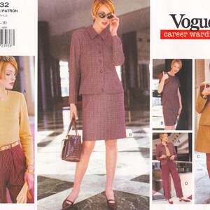 Vogue Wardrobe 1832 Sewing Pattern Dress Jacket Trousers Pants Skirt ...