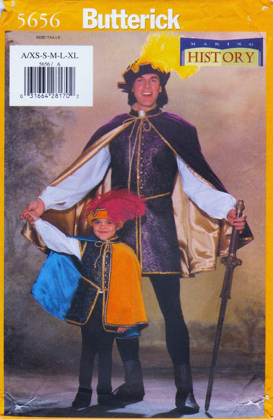 Butterick 5656 Mans and Boys Making History Sewing Pattern Mens ...