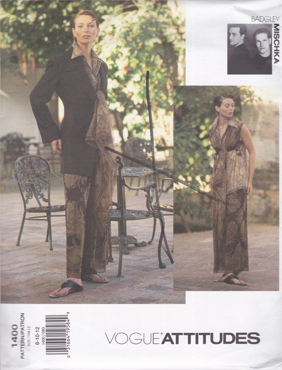 Vogue Attitudes 1400 Vintage Designer Sewing Pattern by Badgley Mischka ...