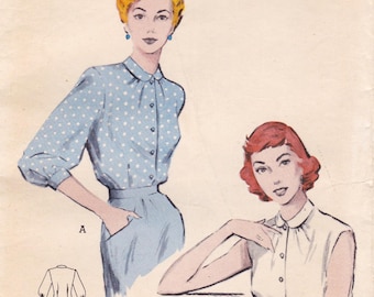 Vogue 7365 Vintage Sewing Pattern Blouse Shirt Top Camisole Size 12 ...