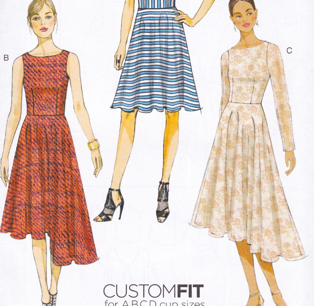 Vogue 9149 Custom Fit Sewing Pattern Dress Sizes 14 - 22 Bust 36 - 44 ...