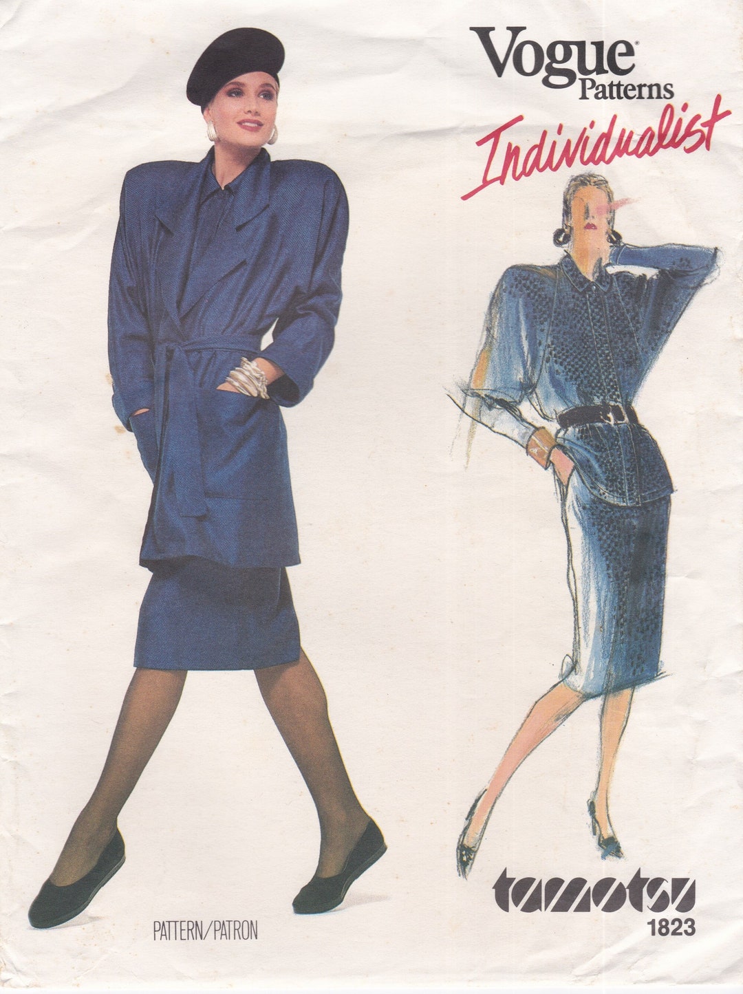 Vogue Individualist 1823 Vintage Designer Sewing Pattern by Tamotsu ...