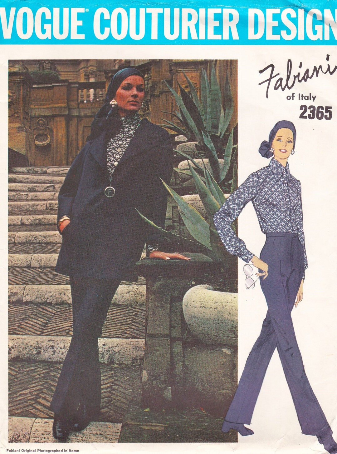 Vogue Couturier Design 2365 Vintage Designer Sewing Pattern by Fabiani ...
