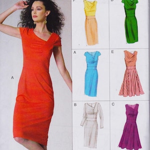 Vogue Easy Options 8787 Sewing Pattern Dress Sizes 6 8 10 12 14 Uncut ...