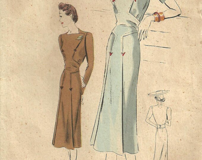Vogue 4064 Vintage 30s Sewing Pattern Special Design Dress - Etsy