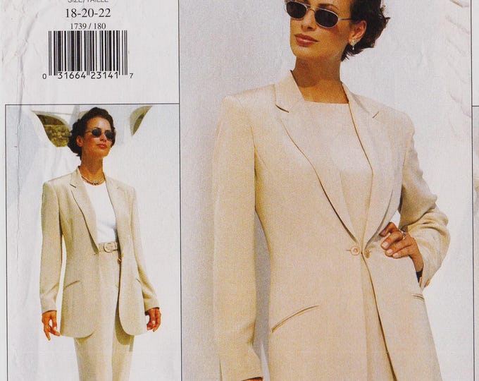 Vogue 1739 Vintage Designer Sewing Pattern by Anne Klein Jacket Dress ...