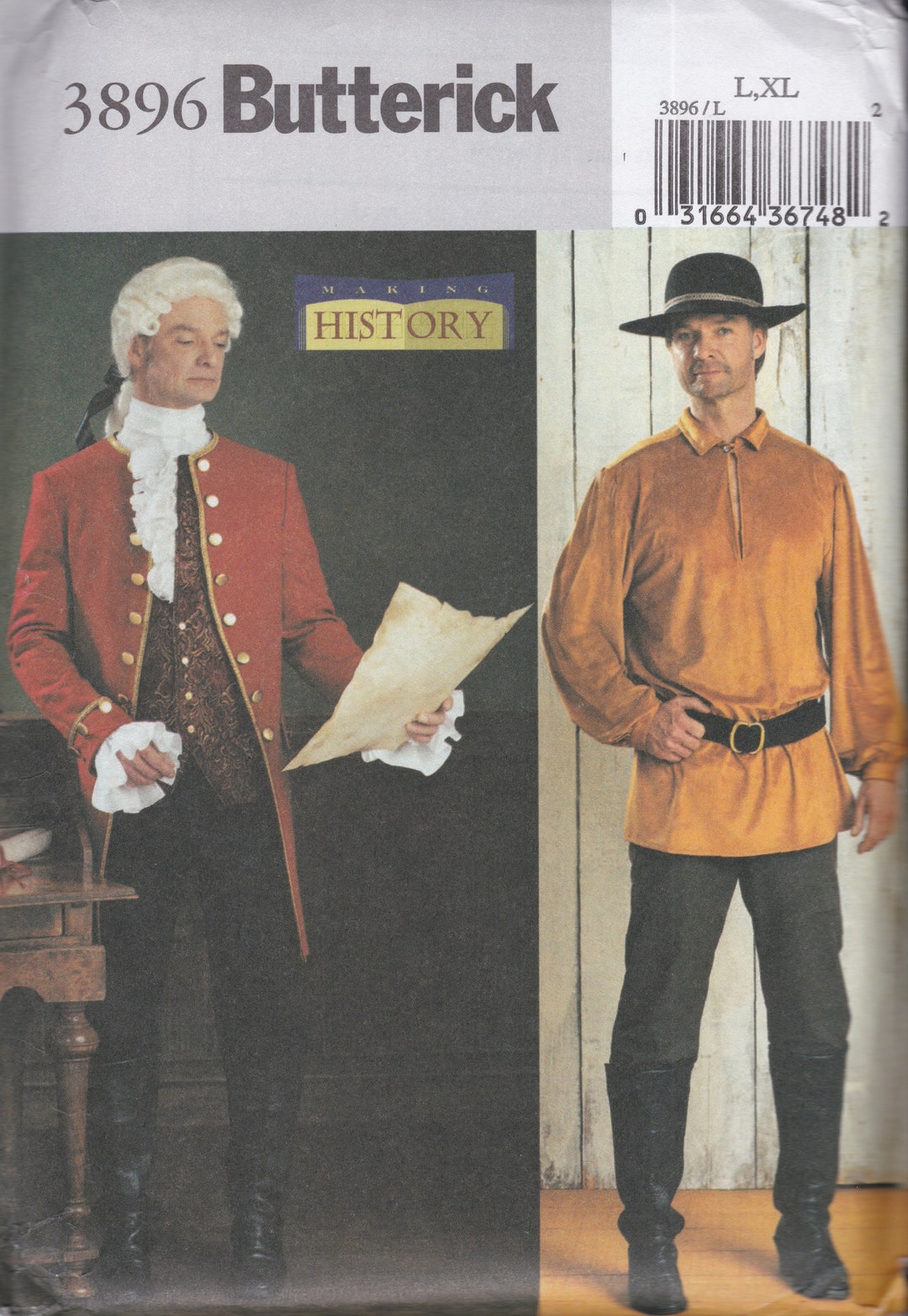Butterick 3896 Making History Sewing Pattern 18th Century Era Costume ...