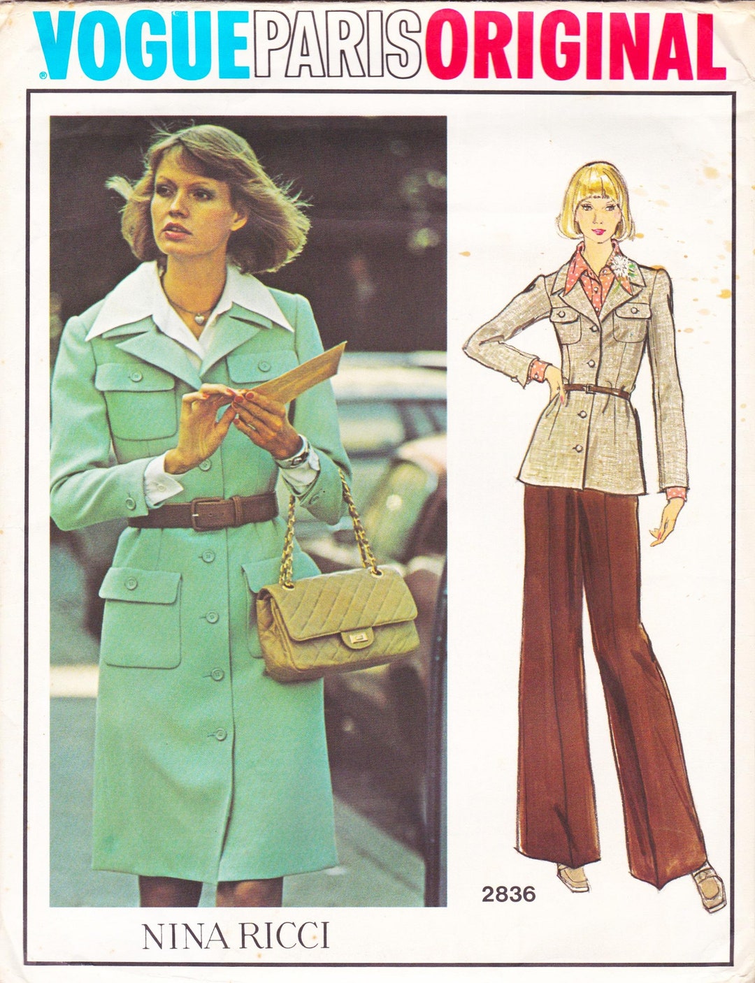 Vogue Paris Original 2836 Vintage Designer Sewing Pattern by Nina Ricci ...
