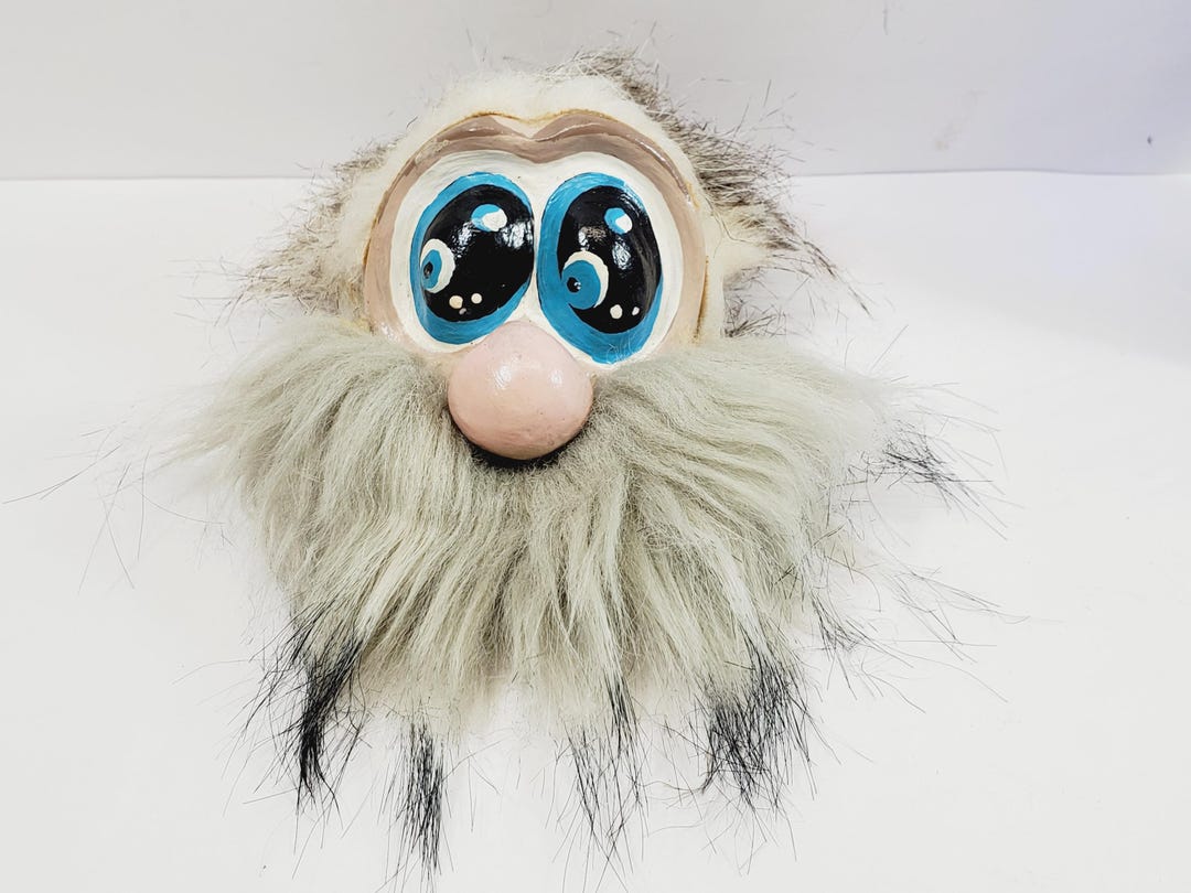 Vintage 1970's Folk Art Funny Face Paperweight Decorated Rock - Etsy