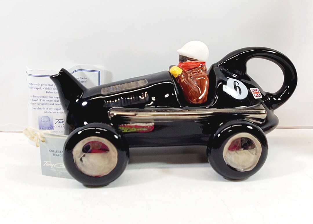 Race Car Teapot by Tony Carter Made in England With COA - Etsy