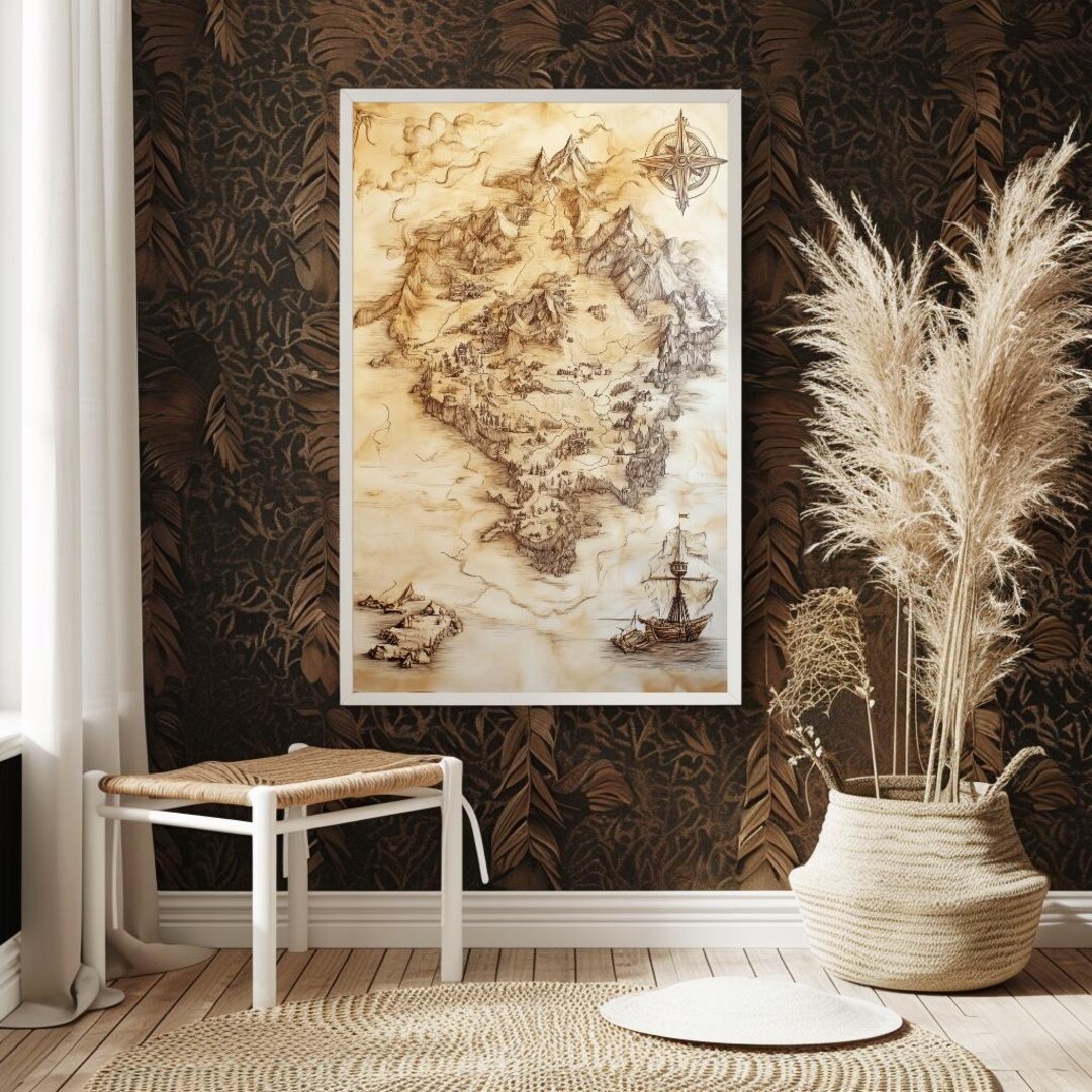 Fantasy Map Print - Etsy