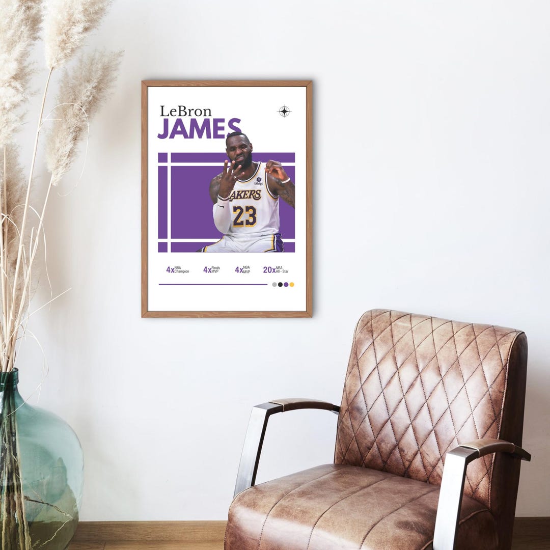Lebron James Unframed Poster, Basketball Legend Art Print, Wall Decor ...