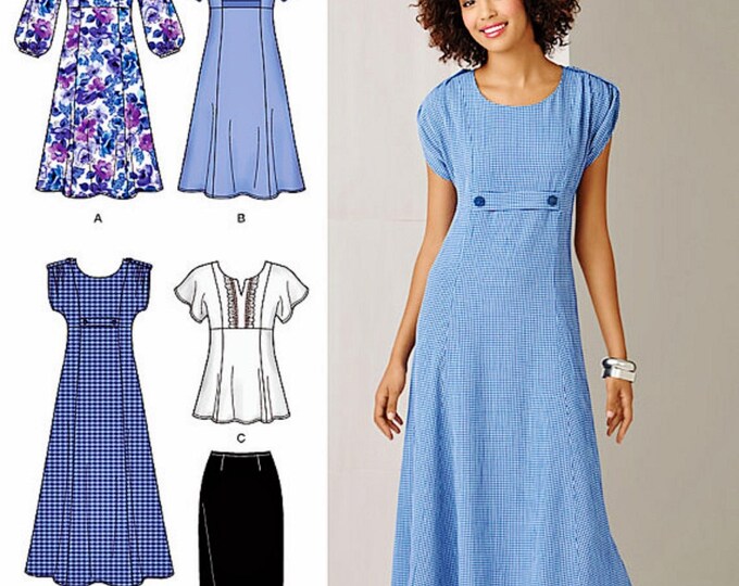 A-line Dress Pattern, Pullover Tunic Top Pattern, Straight Skirt ...