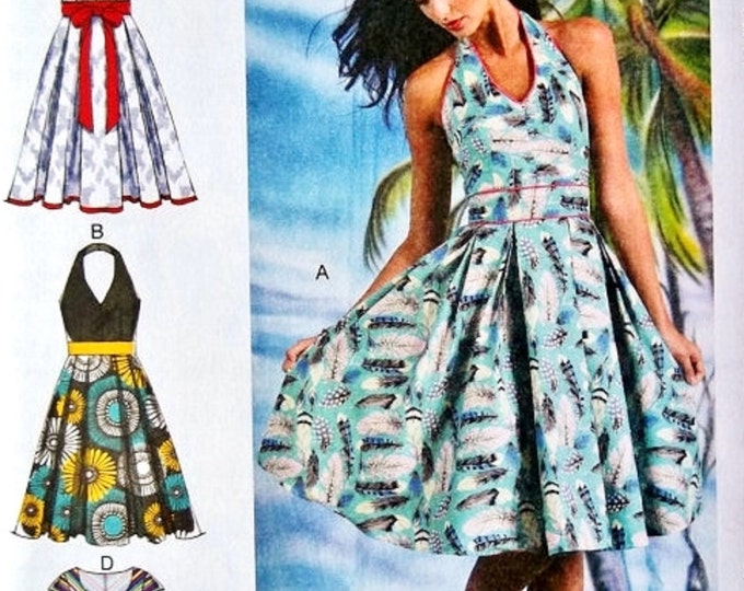 Halter Top Dress Pattern, Summer Dress Pattern, Classic Dress Pattern, Mccall's Sewing Pattern ...