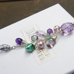 Purple Amethyst Mystic Topaz Sterling Silver Pendant Necklace, Long ...