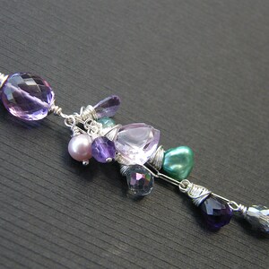 Purple Amethyst Mystic Topaz Sterling Silver Pendant Necklace, Long ...