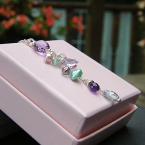 Purple Amethyst Mystic Topaz Sterling Silver Pendant Necklace, Long ...