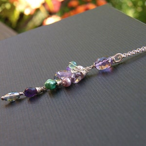 Purple Amethyst Mystic Topaz Sterling Silver Pendant Necklace, Long ...