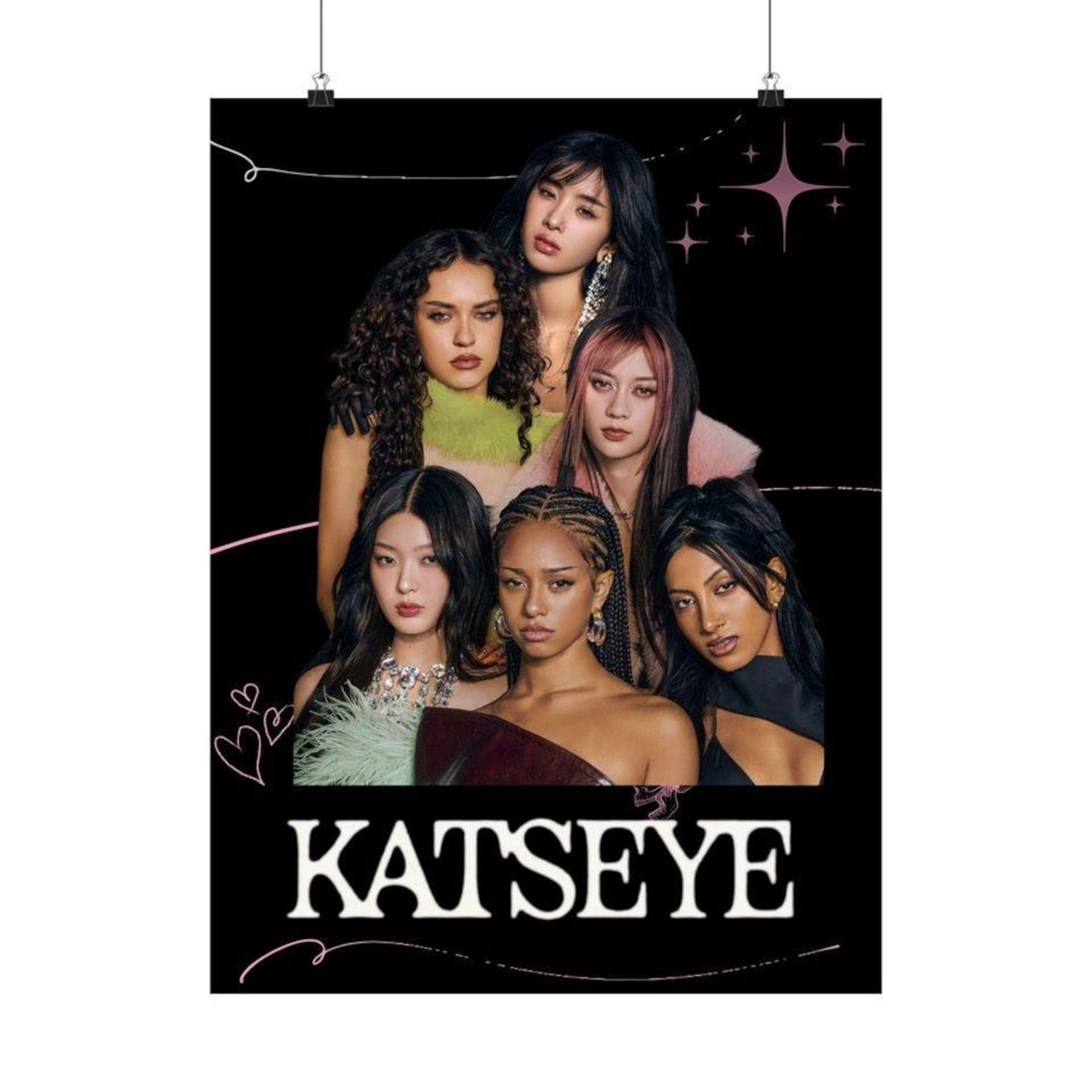 Katseye K-pop Poster, Wall Art Print (no Frame) - Etsy