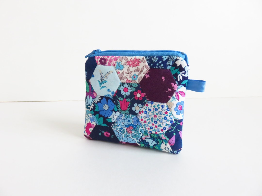 Coin Purse Epp Hexie Patchwork Liberty Quilting Cotton Flower Show ...