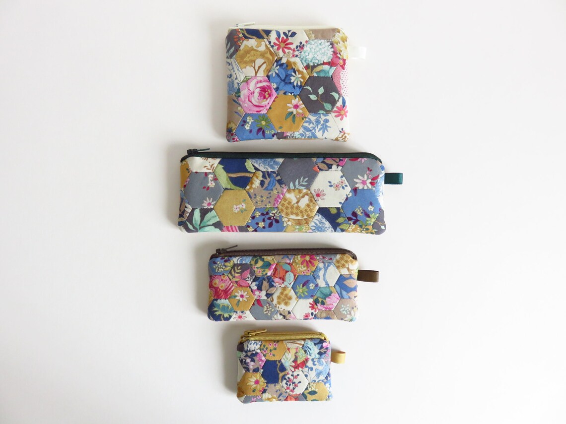 Tiny Tilda 'chic Escape' Collection Epp Hexie Patchwork Fabric Coin ...