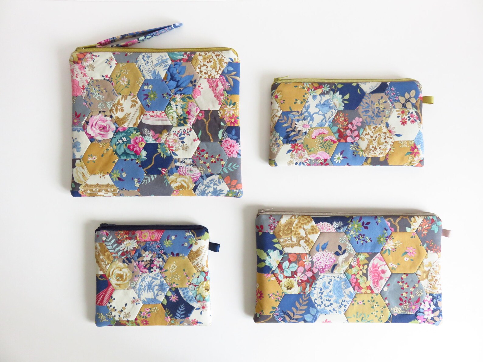 Tiny Tilda 'chic Escape' Collection Epp Hexie Patchwork Fabric Coin ...