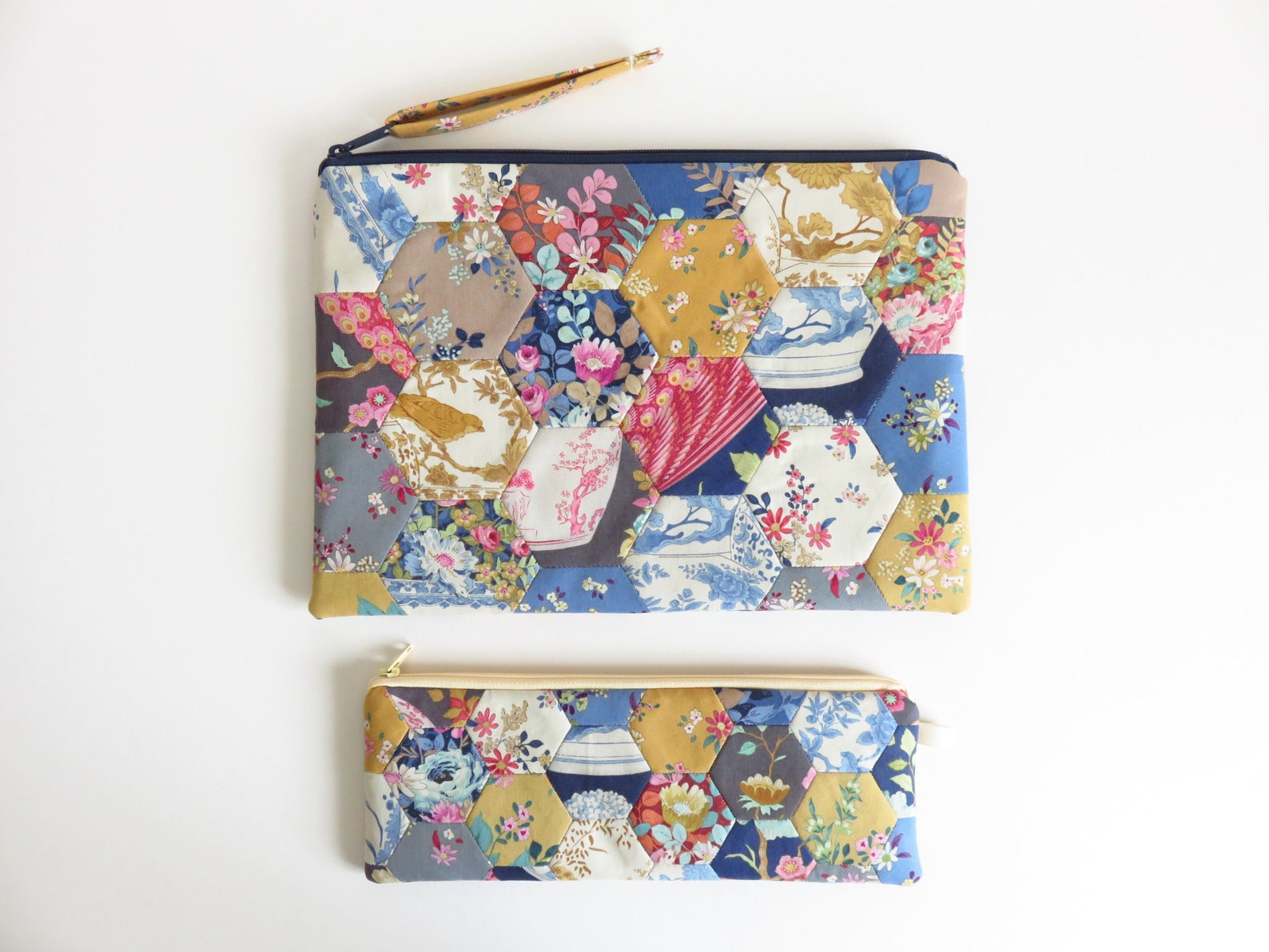 Tiny Tilda 'chic Escape' Collection Epp Hexie Patchwork Fabric Coin ...