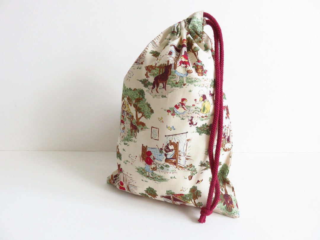 Large Little Red Riding Hood Fabric Drawstring Bag - Etsy